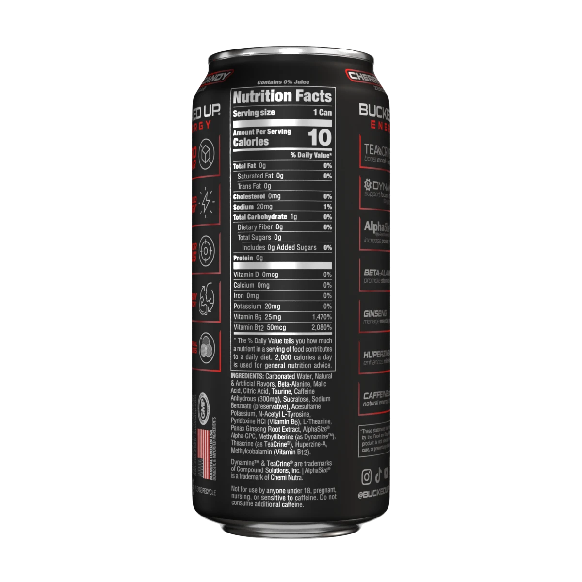 Bucked Up Energy (1 Case / 12 Cans) - Bucked Up